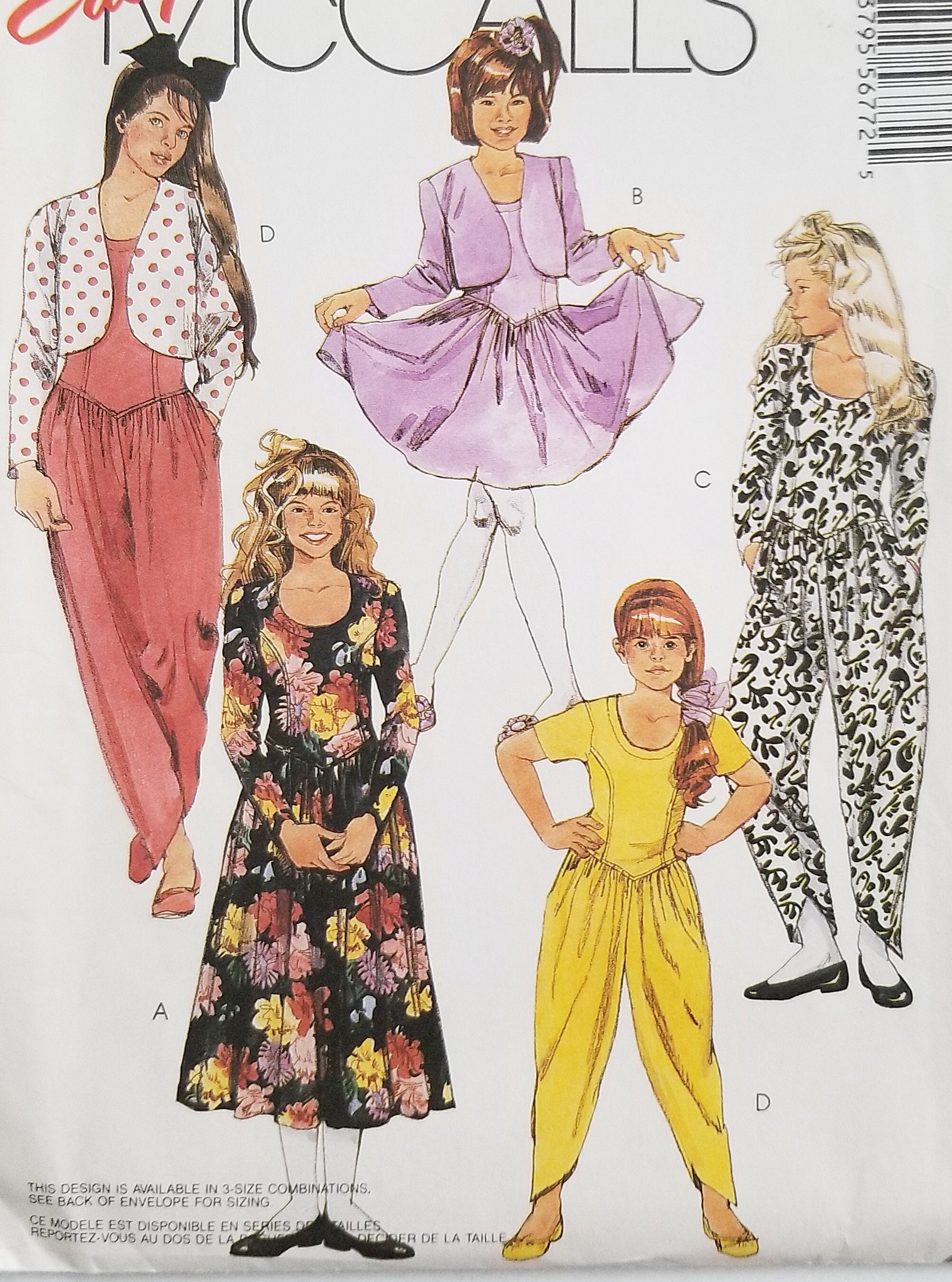 Dress, Jumpsuit & Jacket Sewing Pattern for Girls Sizes 10 to 14 / Bust ...