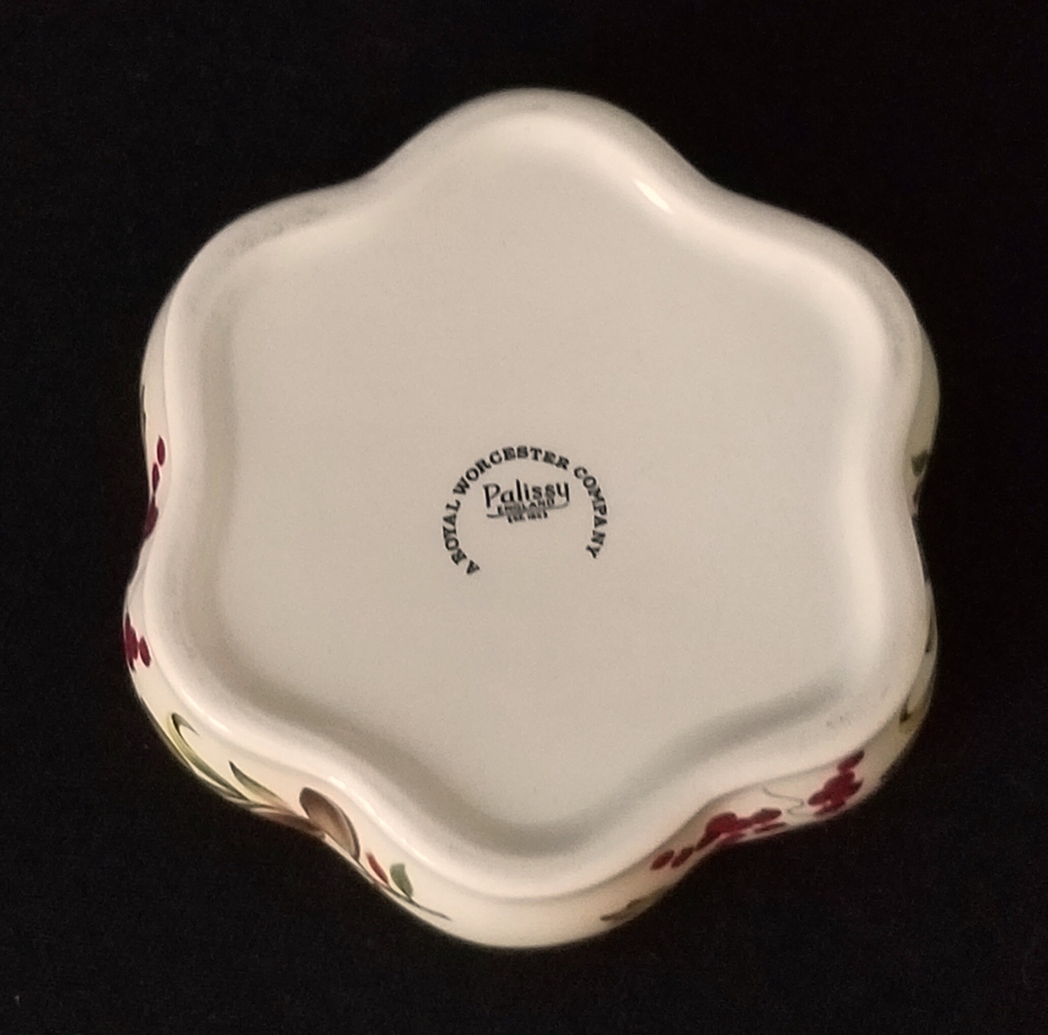 Trinket Box With Victorian Fruit Design by Palissy Royal Worcester ...