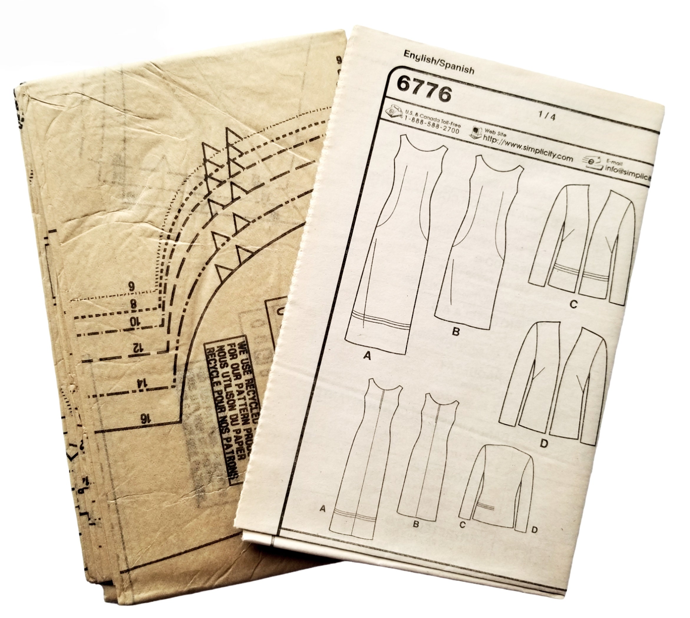 Sheath Dress in Two Lengths and Jacket Sewing Pattern Size 6 to 16 Bust ...