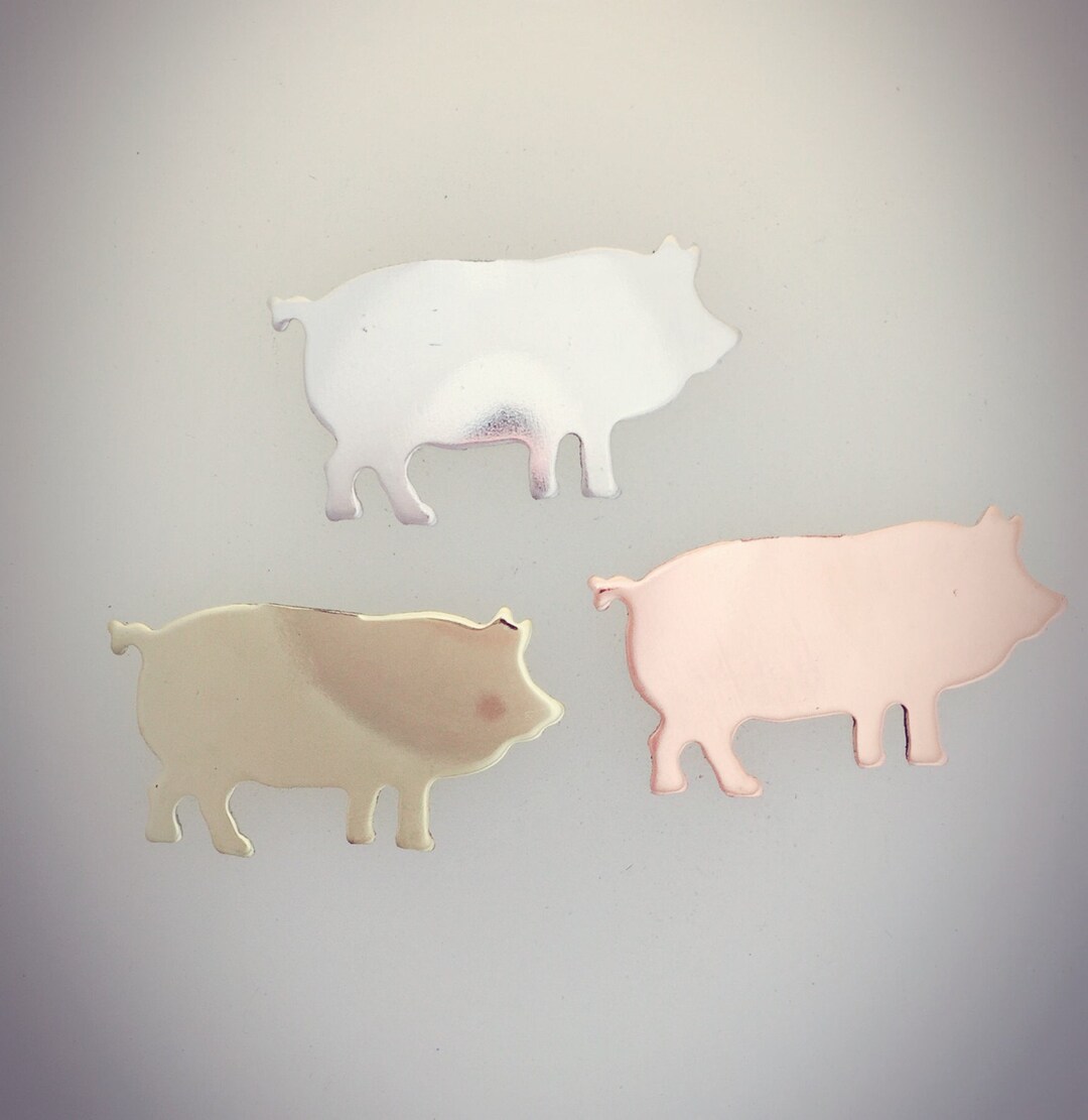 Assortment Brass Aluminum Copper Pig Blanks-jewelry Making-animal ...