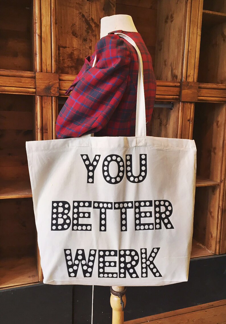 YOU BETTER WERK Shopper / Tote Bag - Etsy