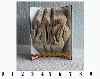 Book Folding Pattern Original gift. large numbers digit integer numeric ...
