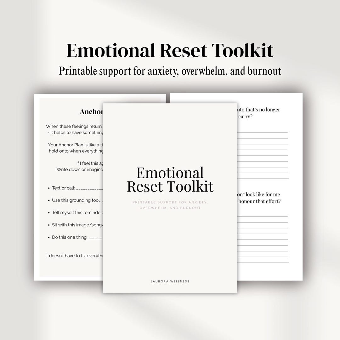 Emotional Reset Toolkit | Printable Mental Health Support, Coping Tools ...
