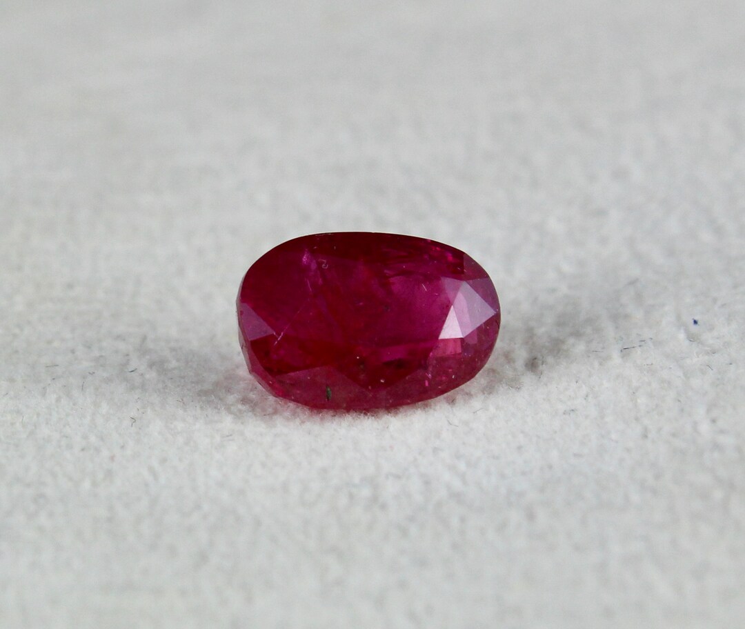 Unheated Burmese Ruby Gemstone, Oval Cut 4.67 Carats (GTL Certified) - Etsy