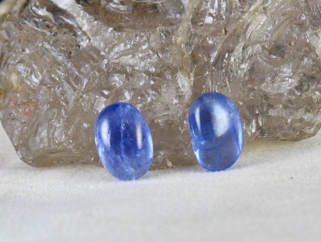 Natural BURMESE BLUE SAPPHIRE 15.54 Carats Long Oval Cabochon Gemstone ...