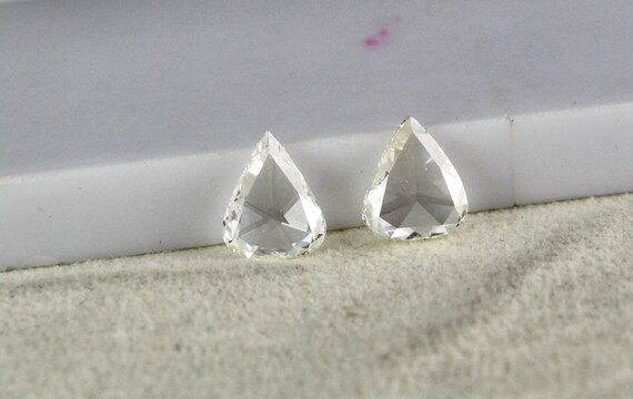 NATURAL Rose Cut DIAMOND Pear Shape Pair 2.29 Carats GEMSTONE - Etsy