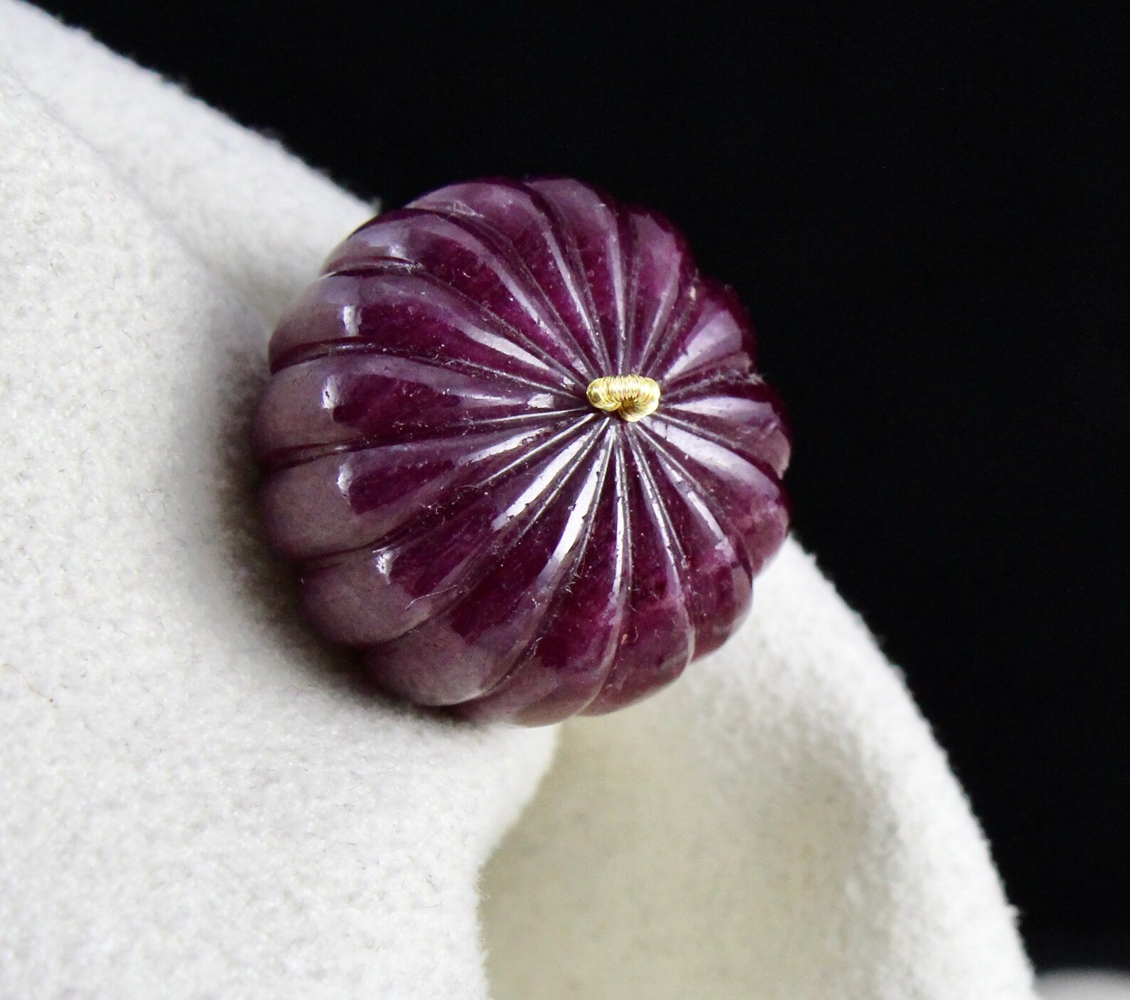 Natural RUBY Carved MELON PUMPKIN Bead 87.50 Cts Drilled - Etsy