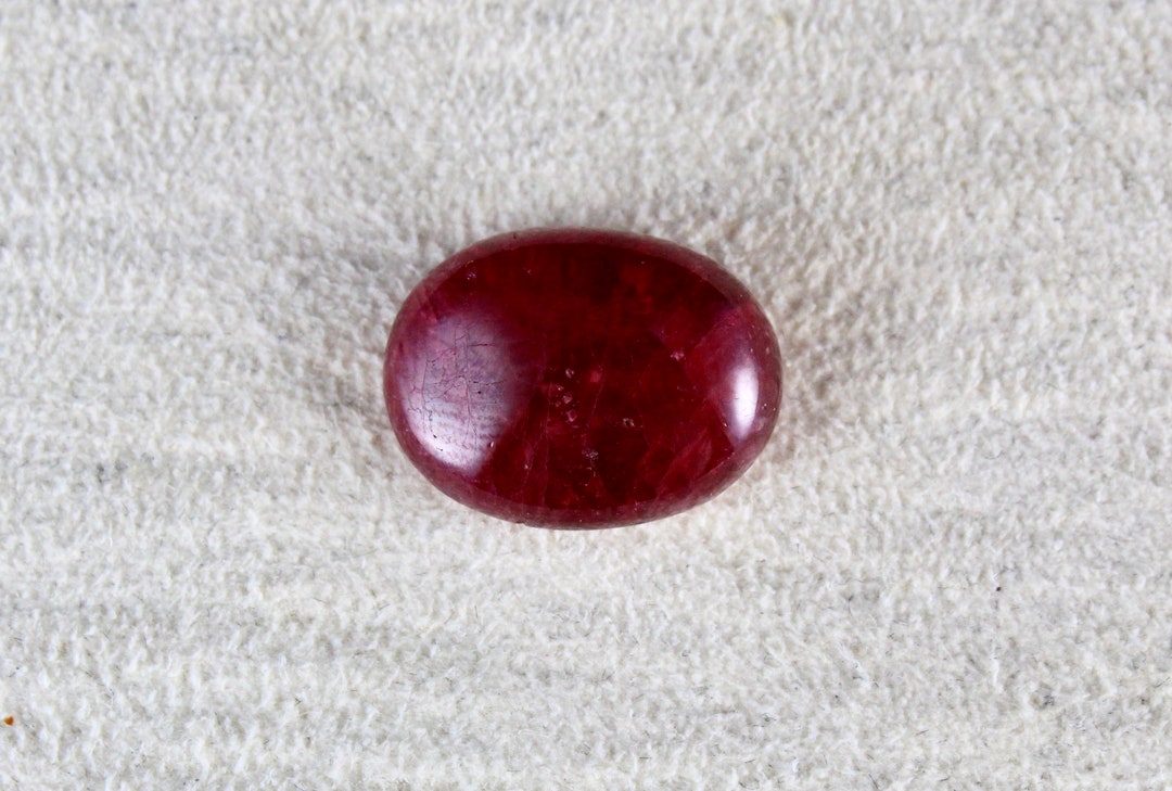 Natural Red SPINEL Cabochon 16x12 Mm Oval 11.50 Carats GEMSTONE Ring ...