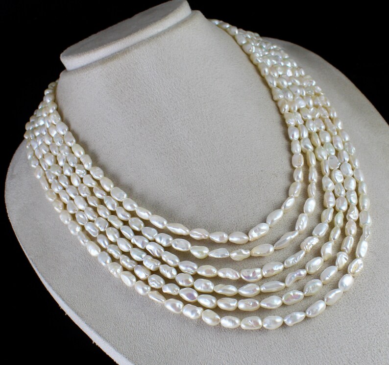 A+ Genuine Natural South Sea Keshi Pearl 6 Line 719 Ct Finest Gemstone ...