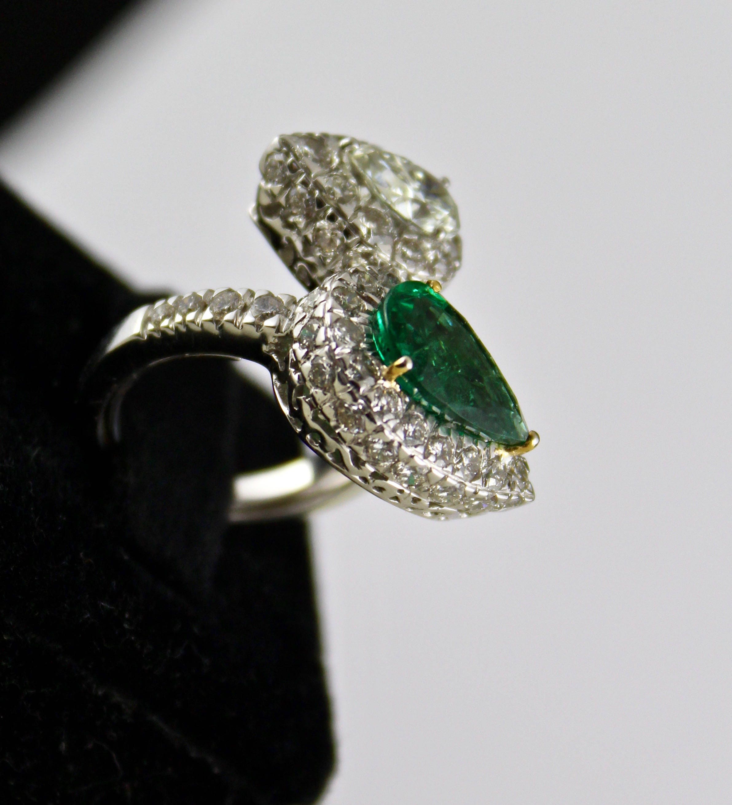 Certified 2.80carats Natural EMERALD Pear 1.04carats SOLITAIRE - Etsy ...