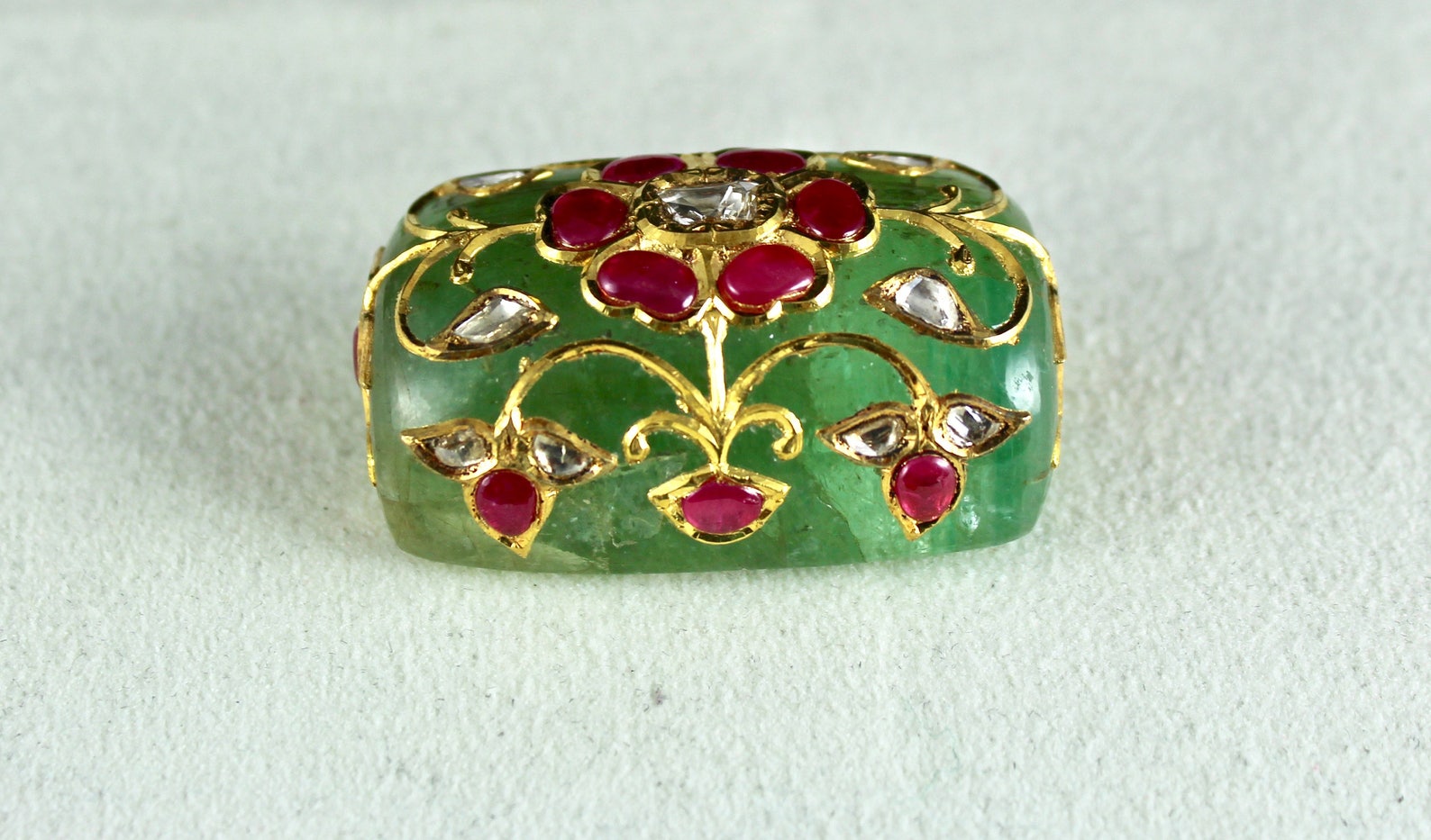 Finest MUGHAL COLOMBIAN Emerald Cabochon Gemstone Studded With | Etsy