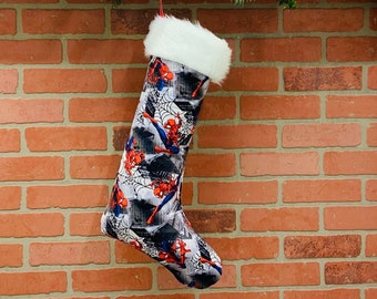 Christmas Stocking Spiderman | Etsy