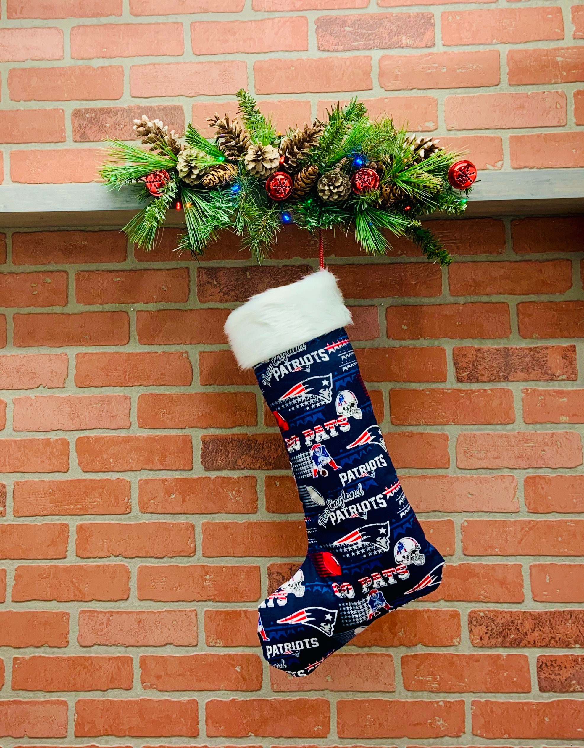 New England Patriots Christmas Stocking Football Sports Stocking ...