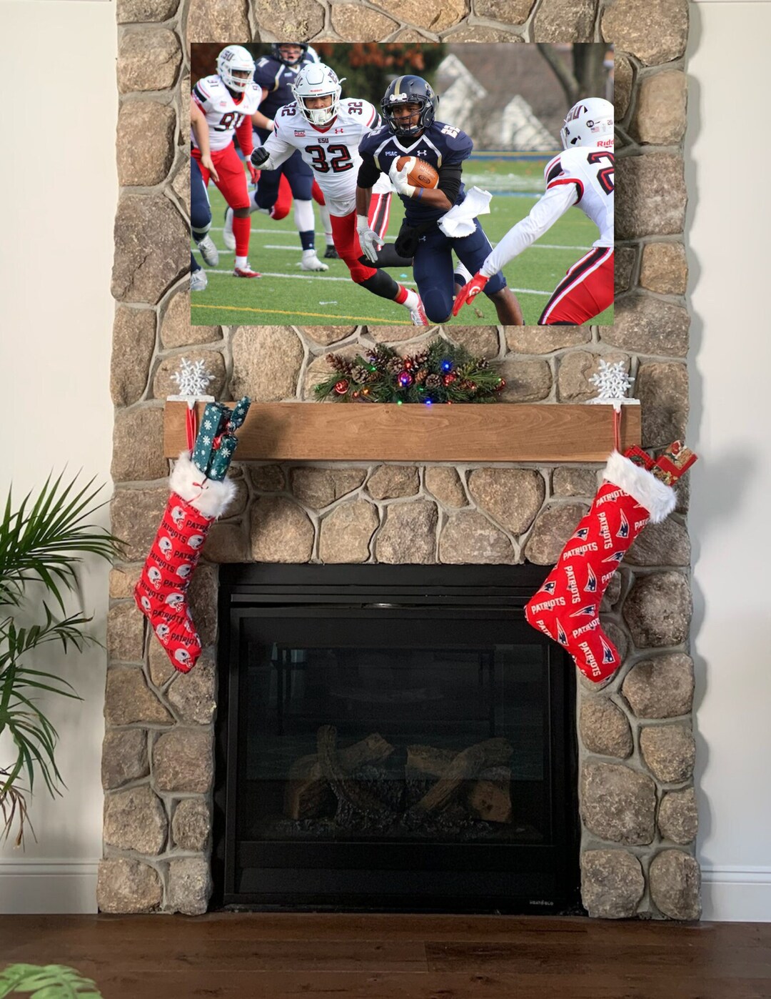 Patriots Christmas Stocking Sports Stocking Football Helmet ...