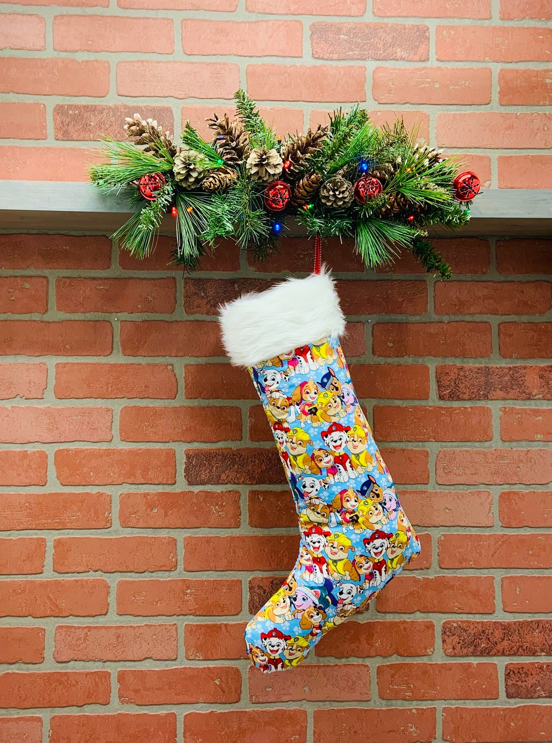 Paw Patrol Christmas Stocking Marshall Rubble Chase Skye | Etsy