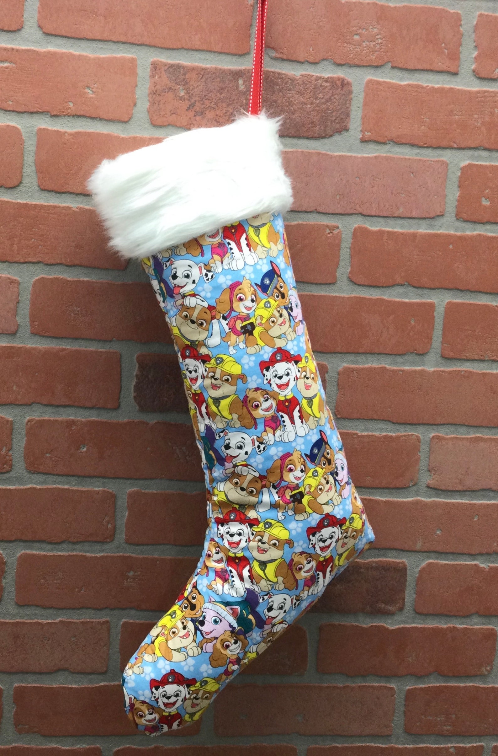 Paw Patrol Christmas Stocking Marshall Rubble Chase Skye | Etsy