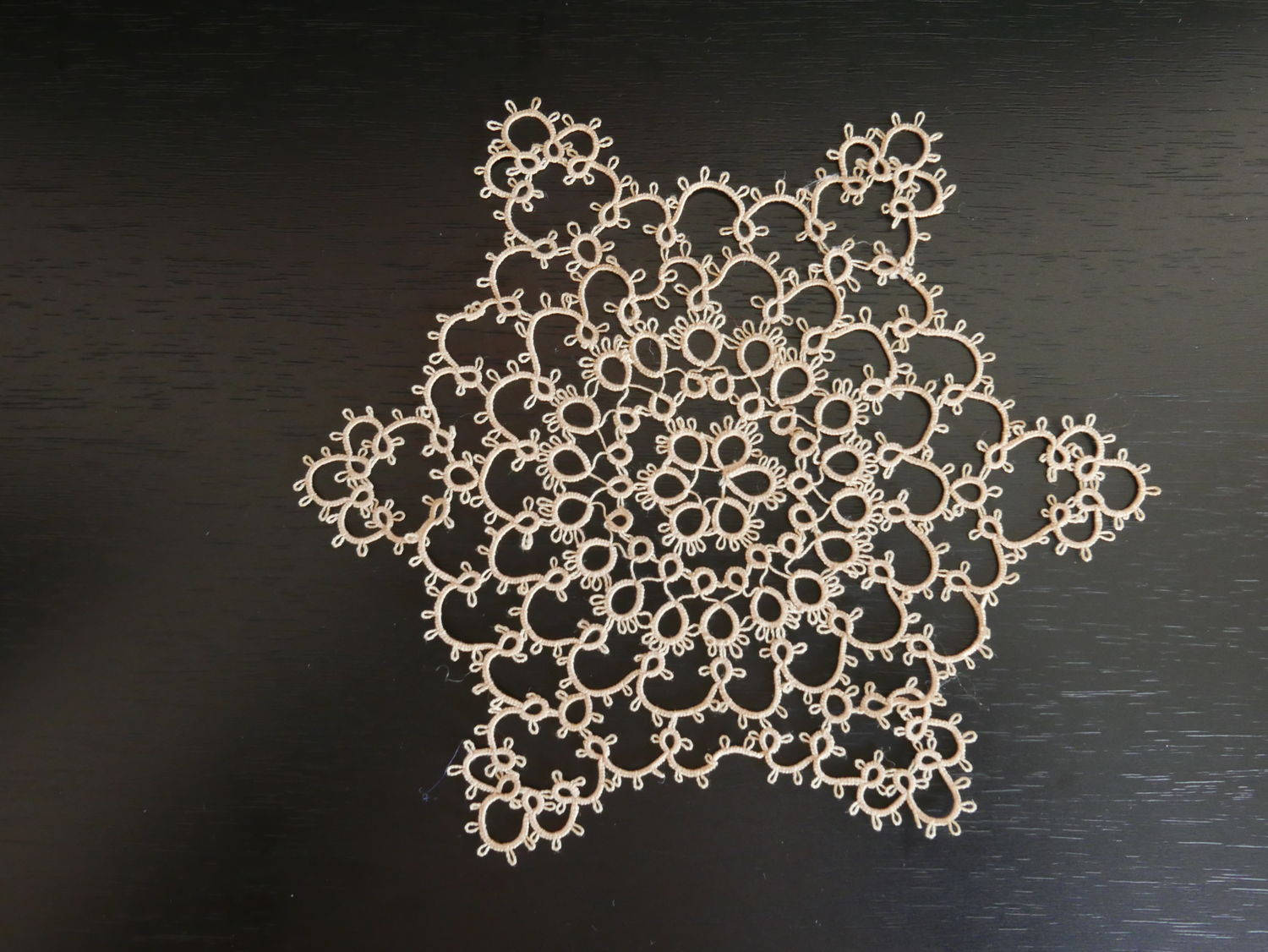 Antique Tatted Set 2 Pieces, 1930' Doily Tatting Thinner Thread Dark ...
