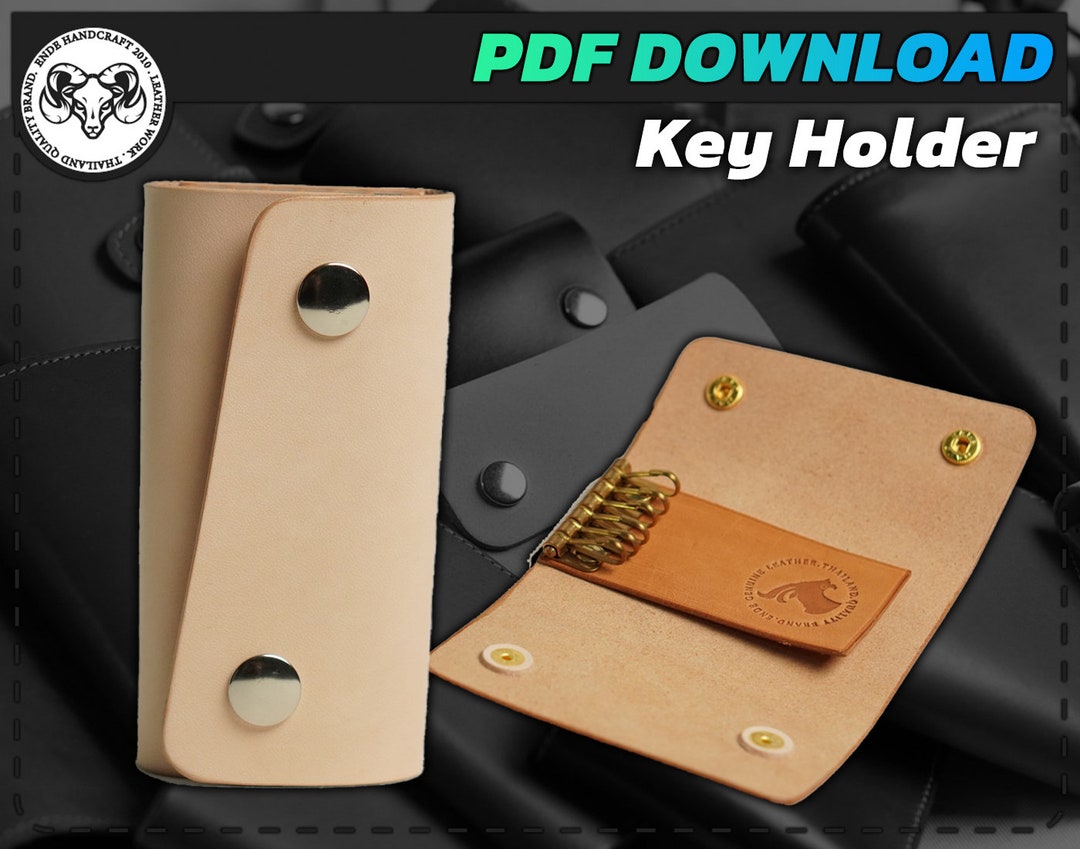 Leather Key Holder PDF Pattern: DIY Wallet Template (12x6.5 Cm) - Etsy