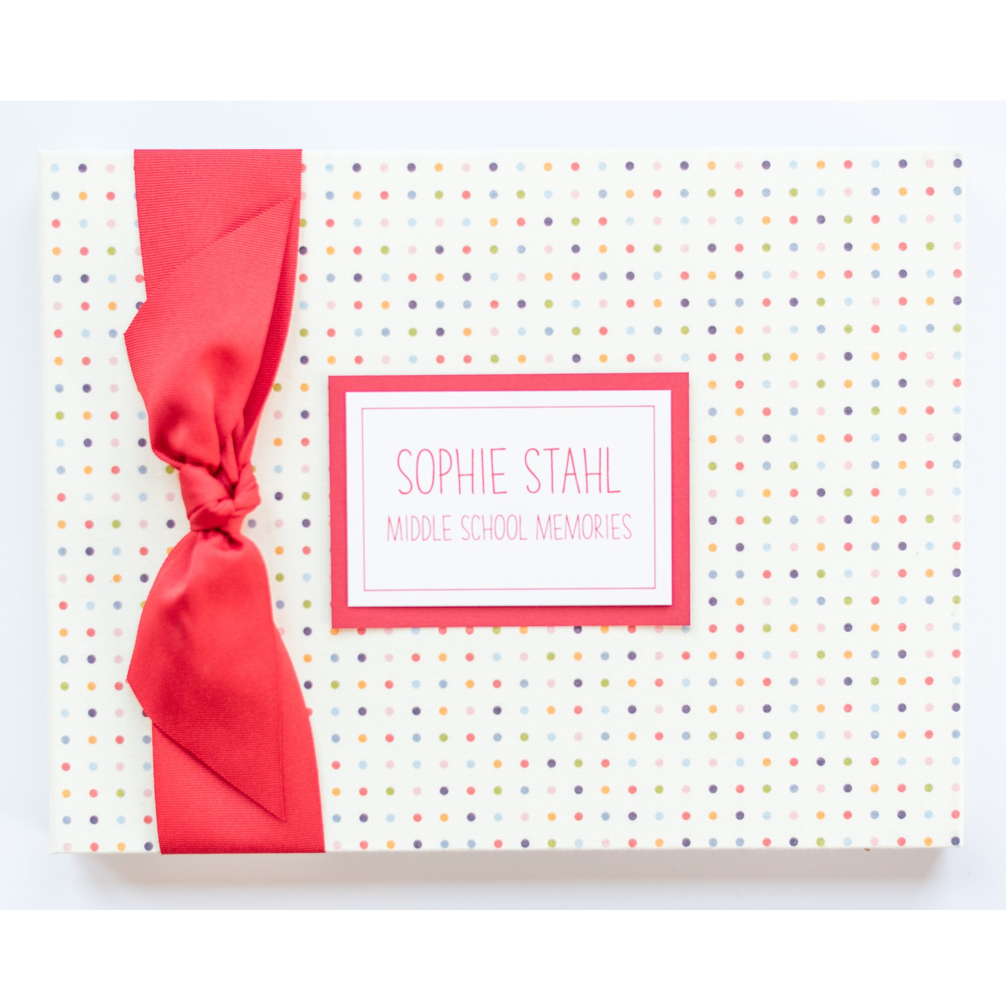 Middle School Memory Book School Album & Journal Personalized Childhood ...