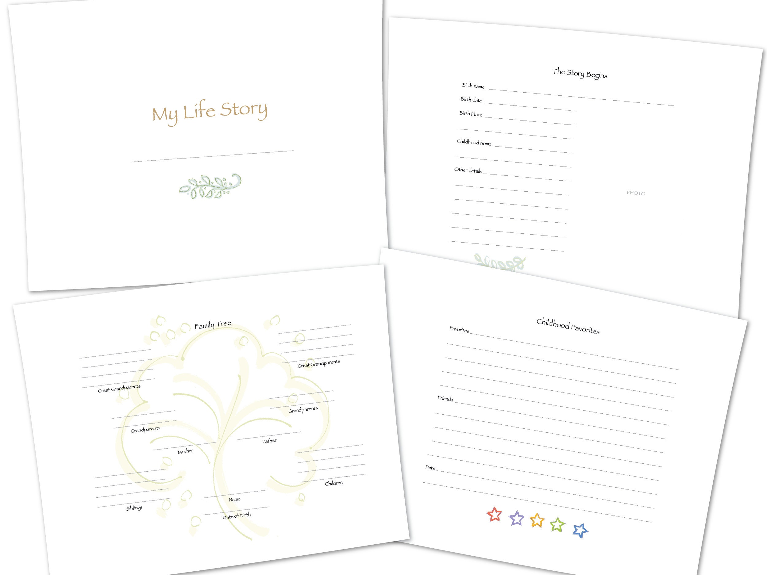 My Life Story Memory Book | Life Story Book | Personalized Parent or ...