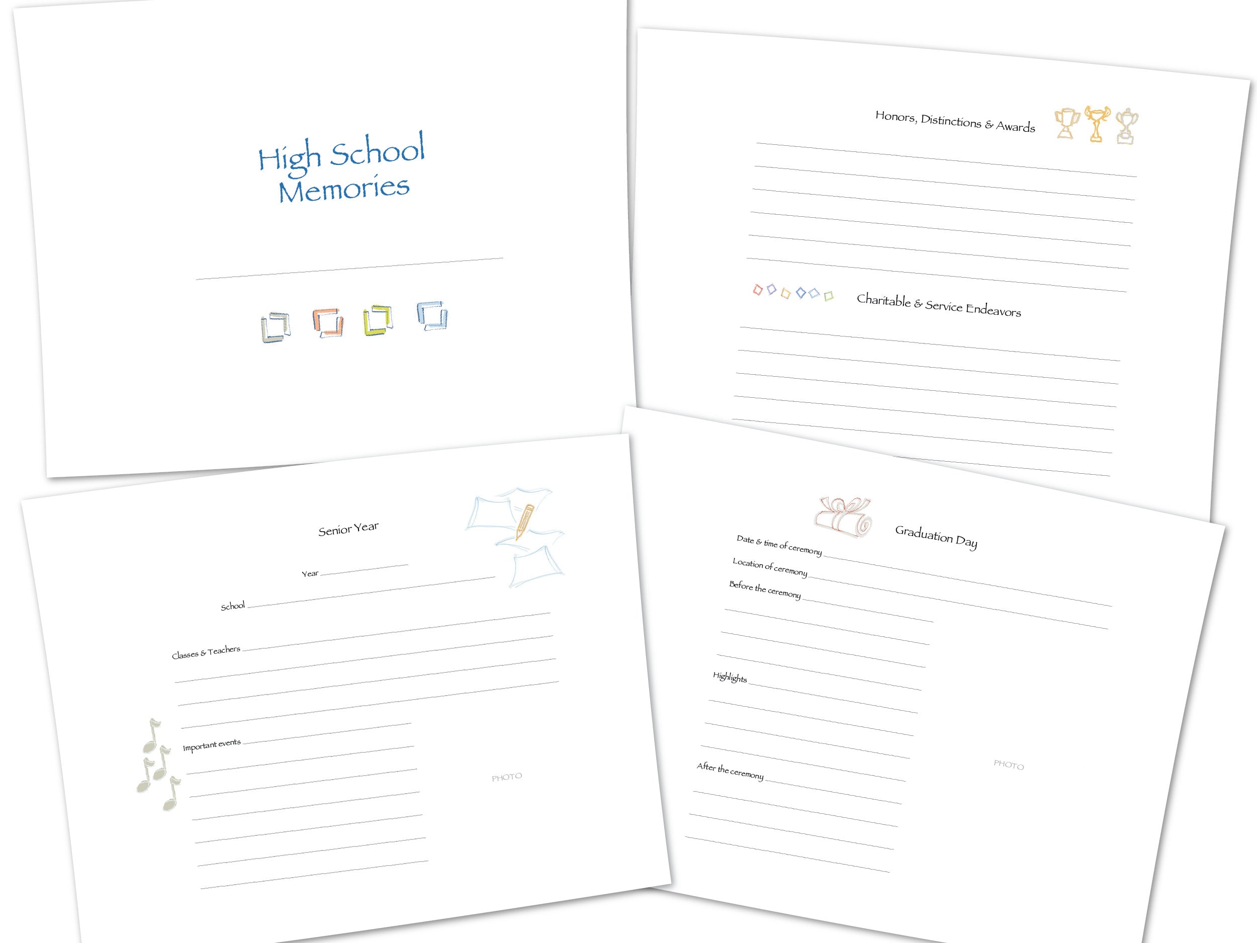 High School Memory Book | Personalized Graduation Gift | High School ...