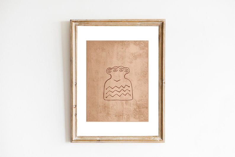 Ancient Sumerian Uruk Eye Idol Art Print SERENE Figure Art - Etsy UK