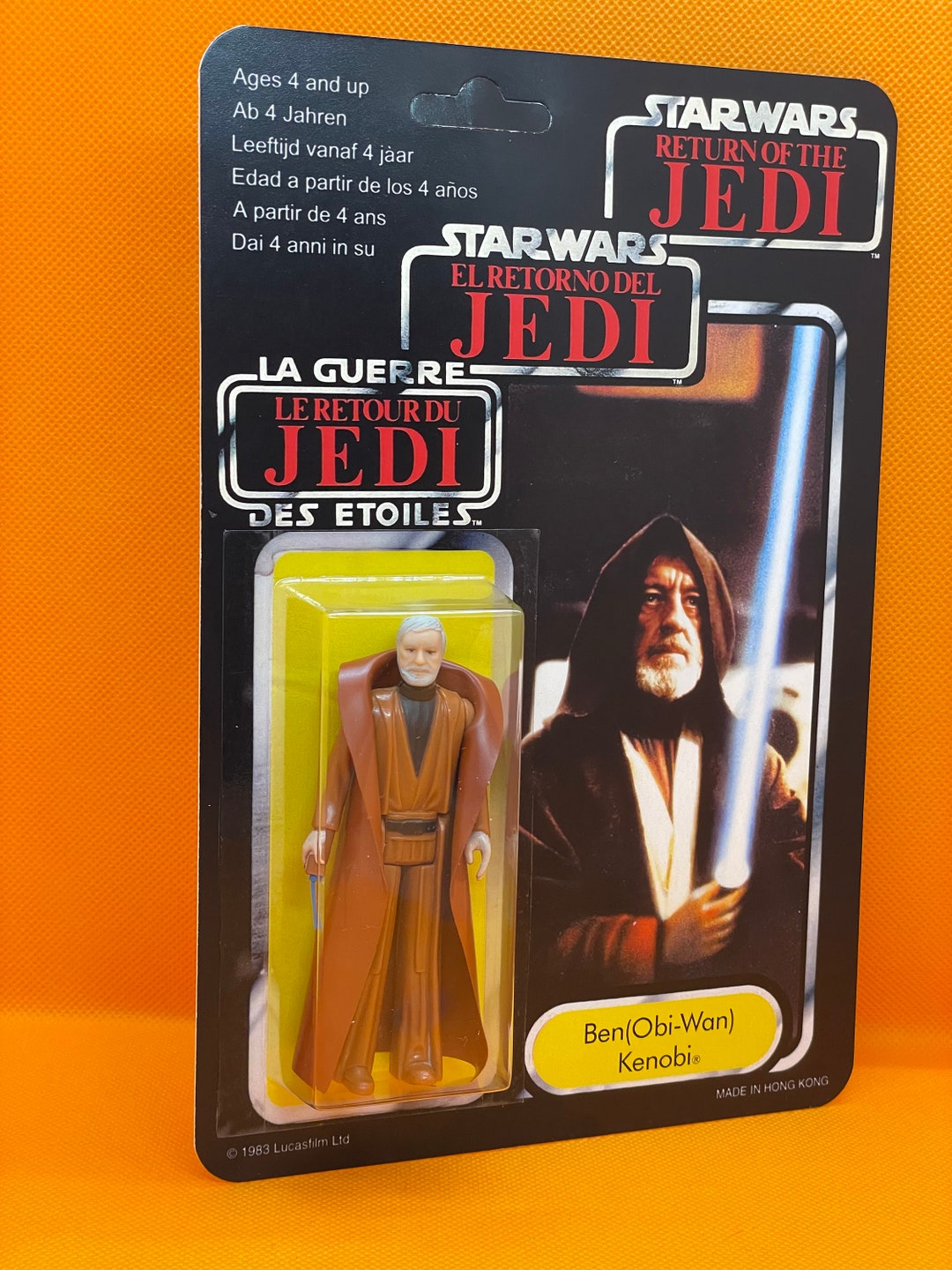 Vintage Star Wars OBI WAN KENOBI Figure With Tri-logo Reproduction ...