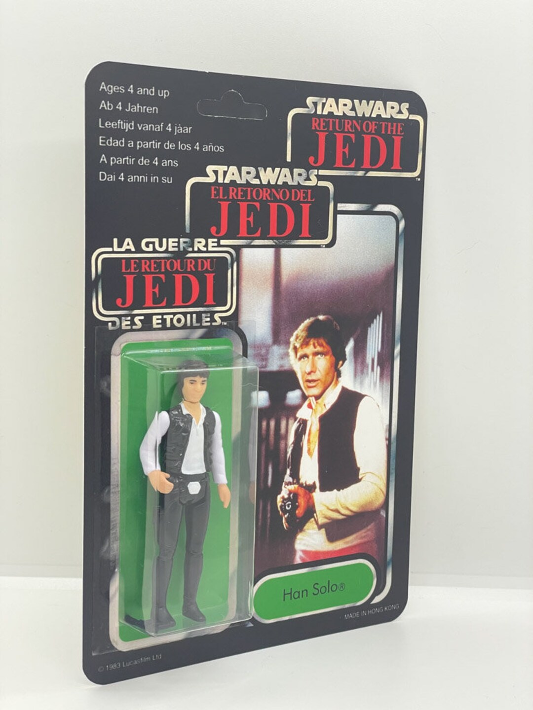 Star Wars Retro Collection HAN SOLO Figure With Tri-logo Reproduction ...