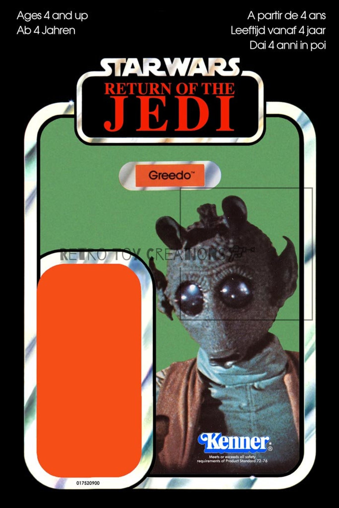 Greedo Hybrid TRI-LOGO Vintage Star Wars Reproduction Cardback - Etsy