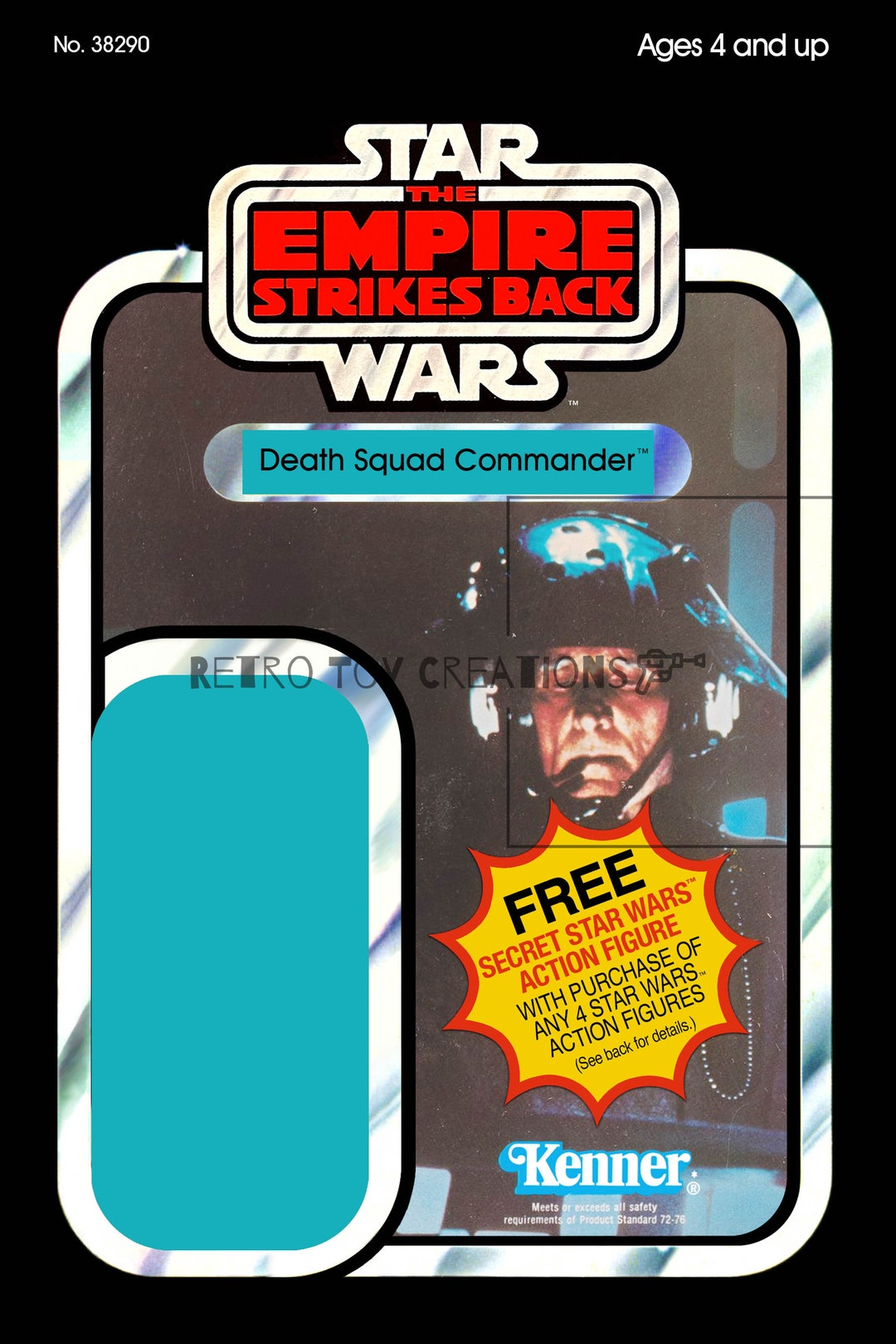 Death Squad Commander ESB Vintage Star Wars Reproduction Cardback - Etsy