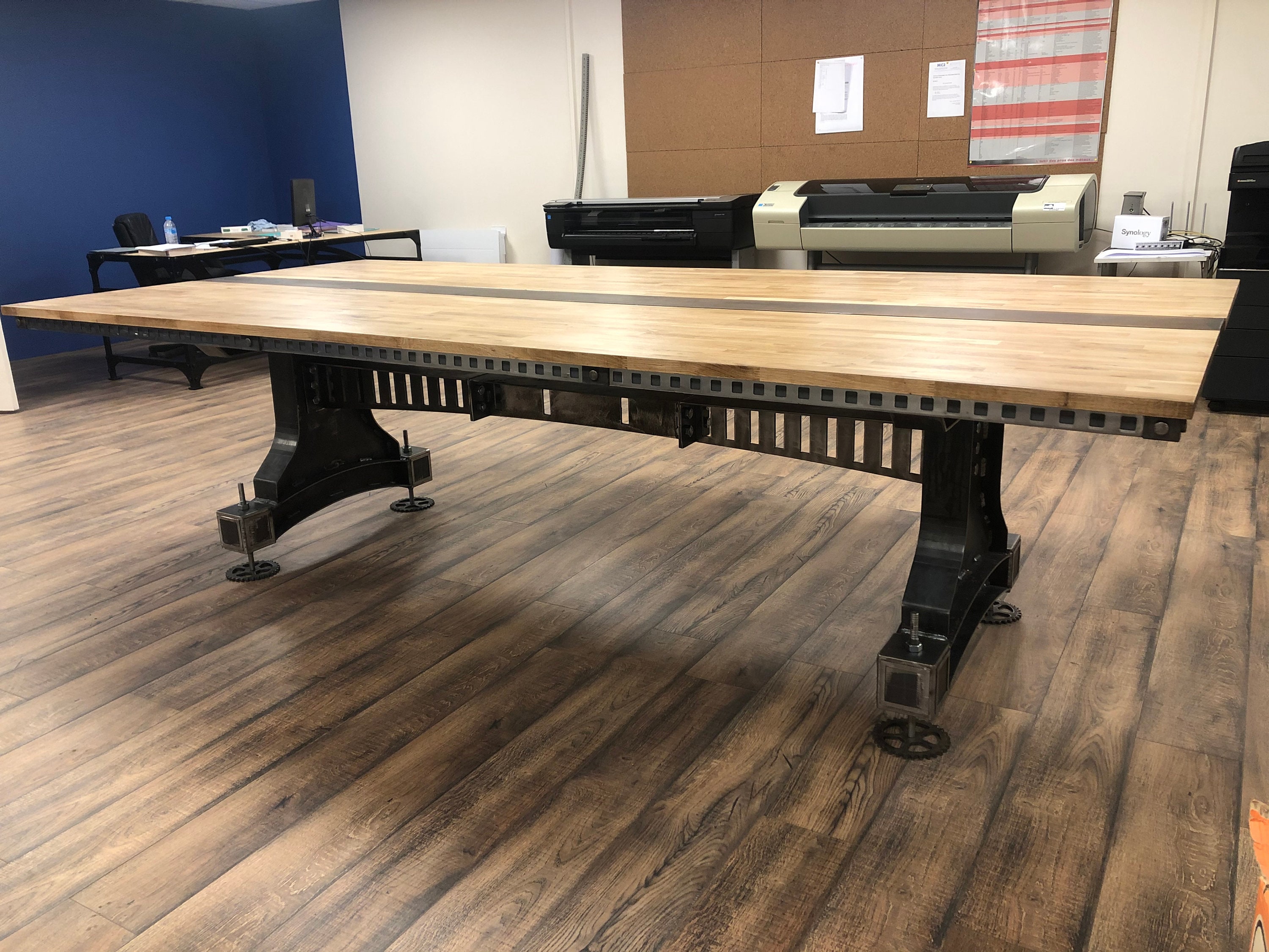 Large Industrial Table Made in Normandy - Etsy