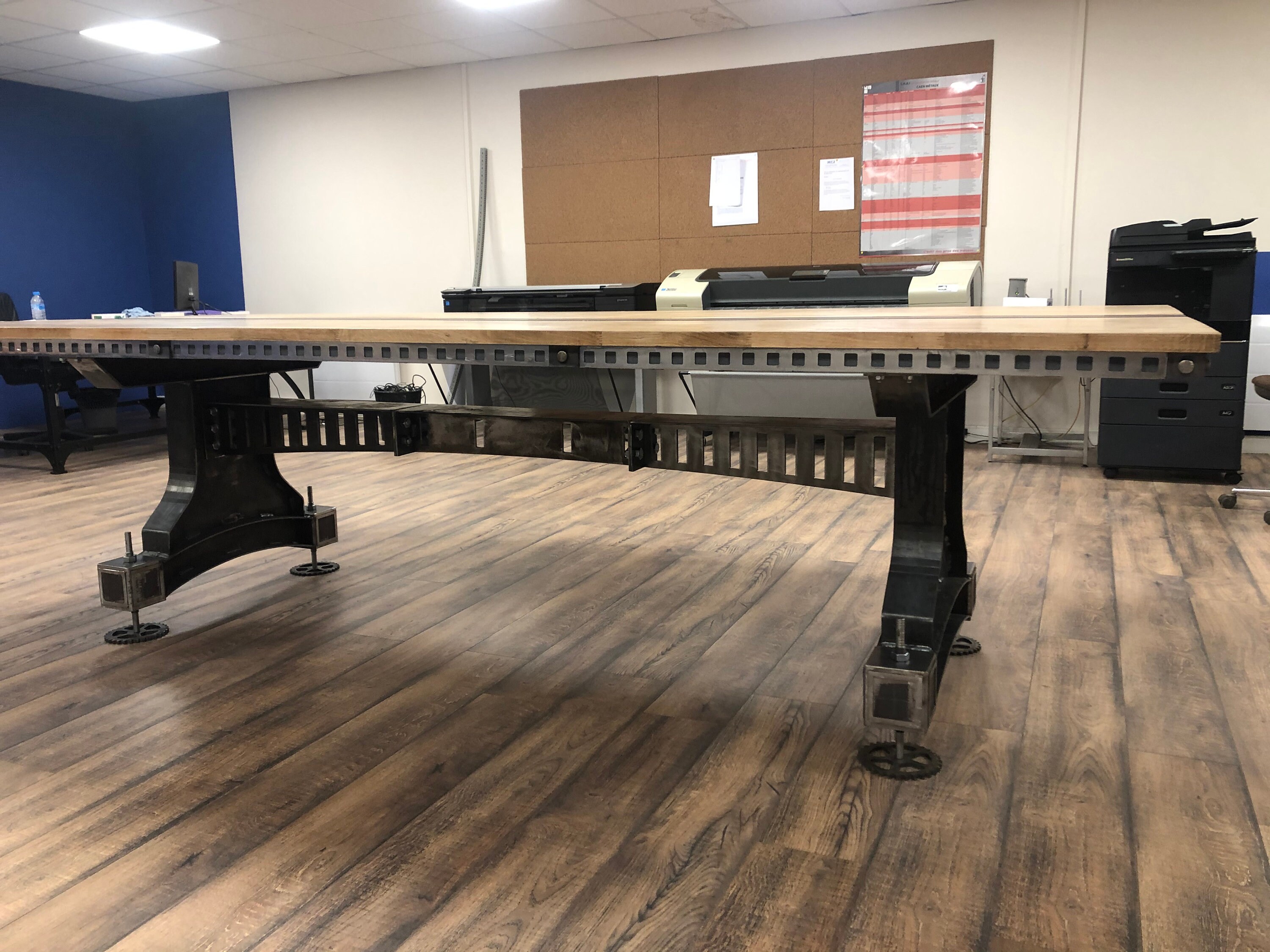 Large Industrial Table Made in Normandy - Etsy