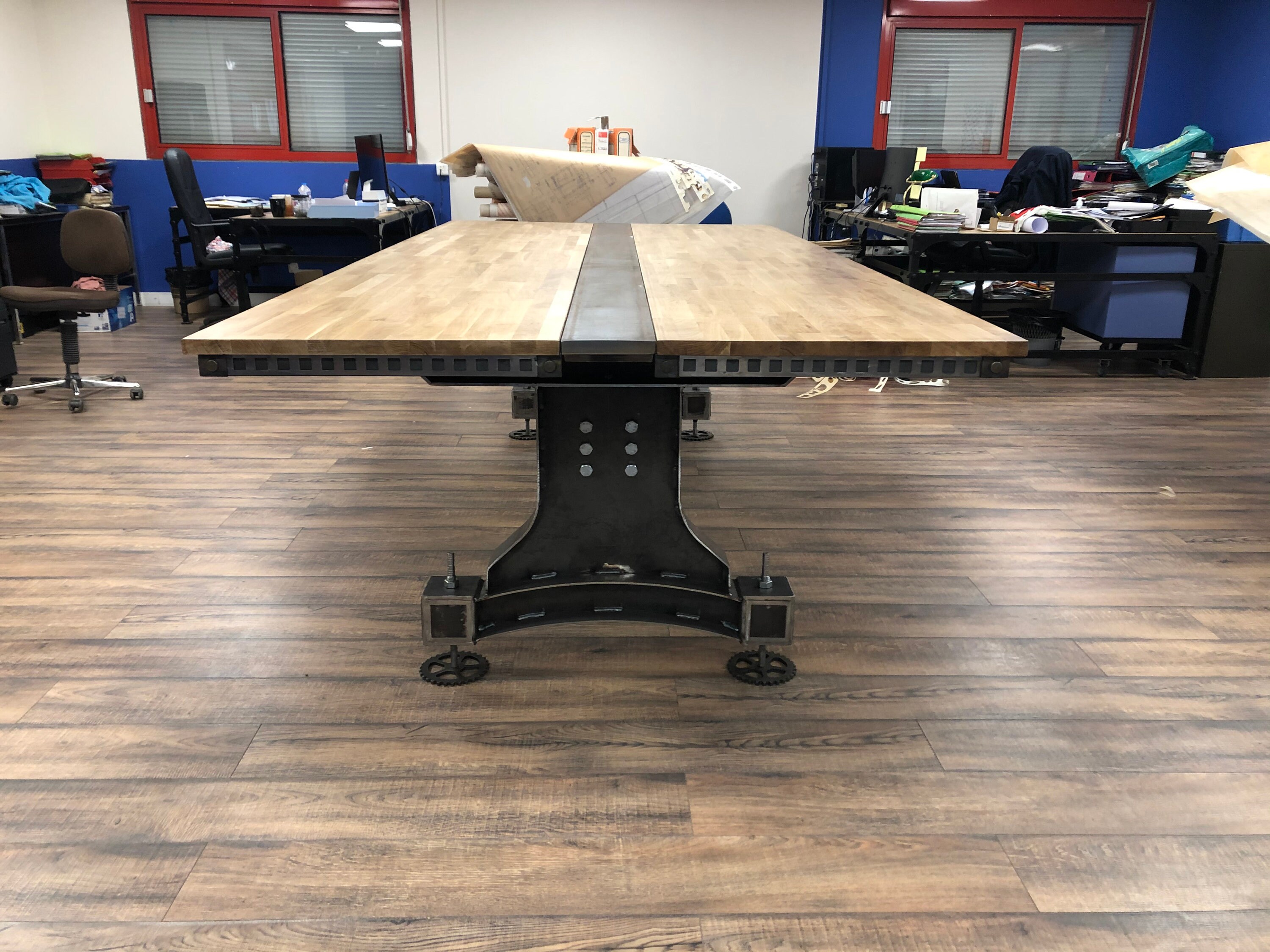 Large Industrial Table Made in Normandy - Etsy