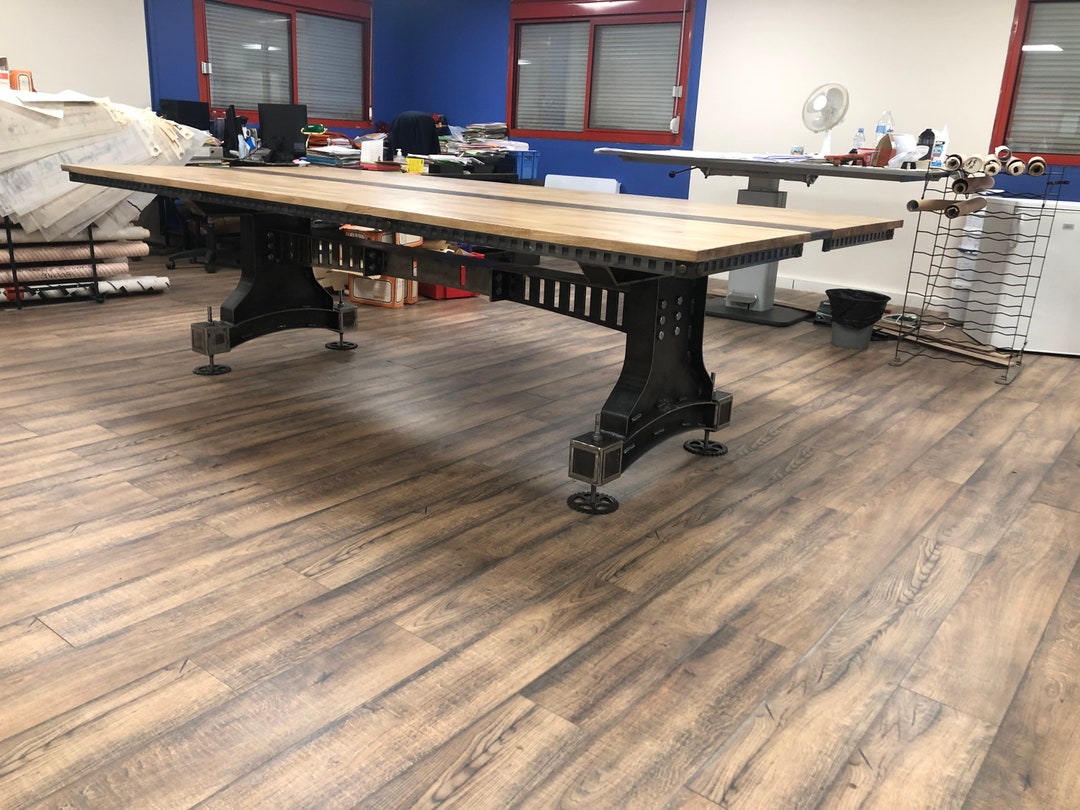 Large Industrial Table Made in Normandy - Etsy