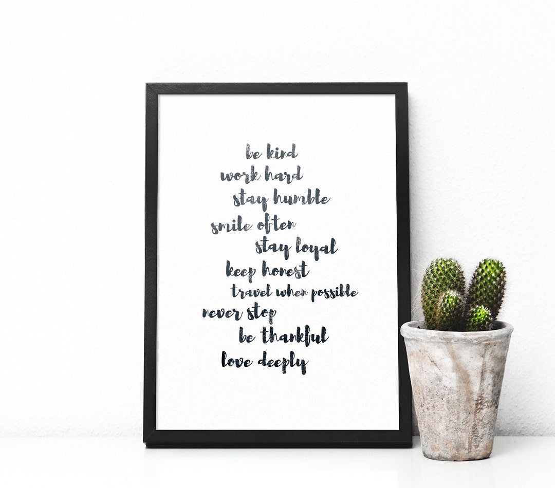 Be Kind... - Poster - Etsy