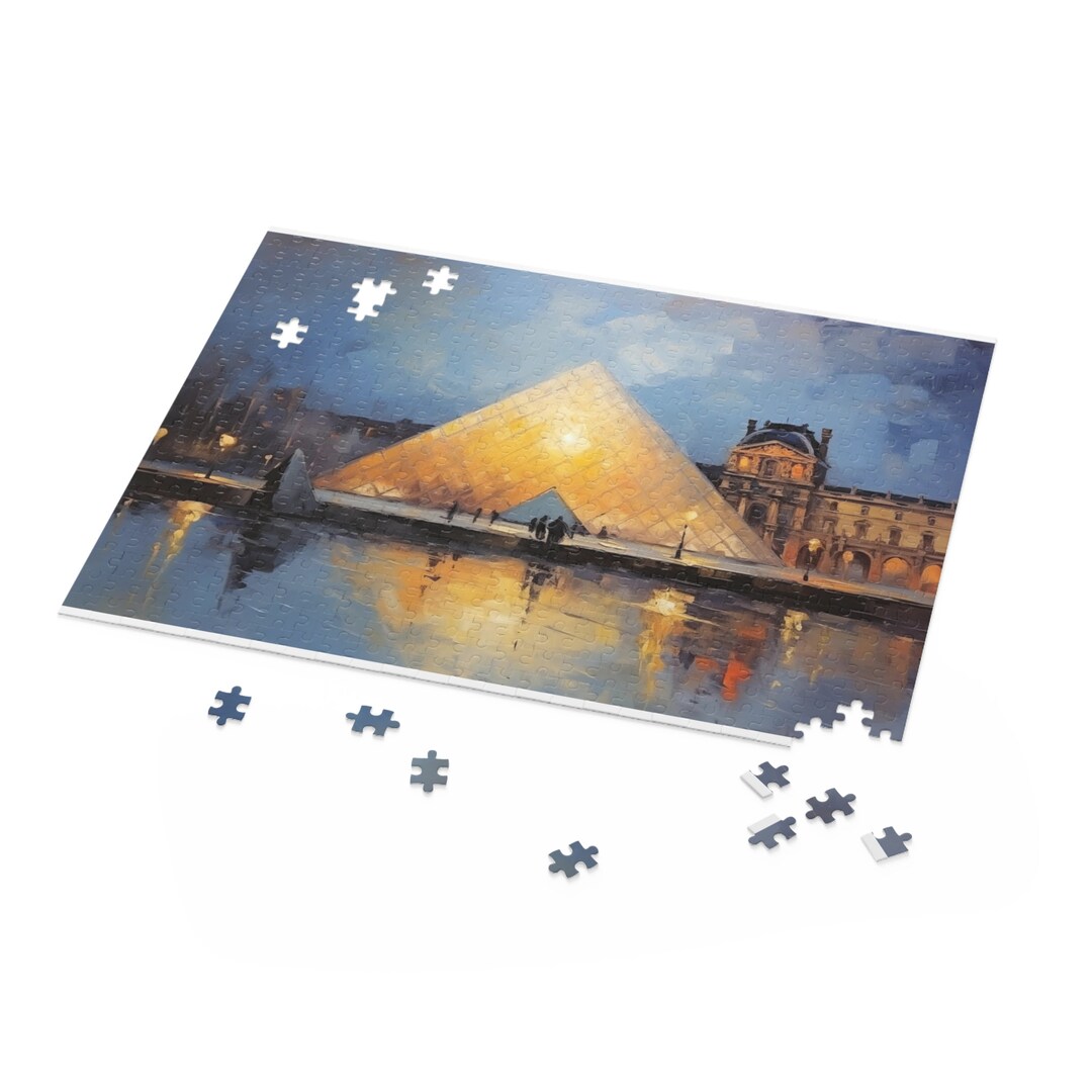 The Louvre at Night, Paris, France, Family Friendly Puzzle, Jigsaw ...