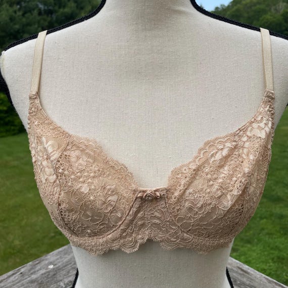 VICTORIA'S SECRET Bra 34C / Seamed Unlined Semi-Sheer… - Gem