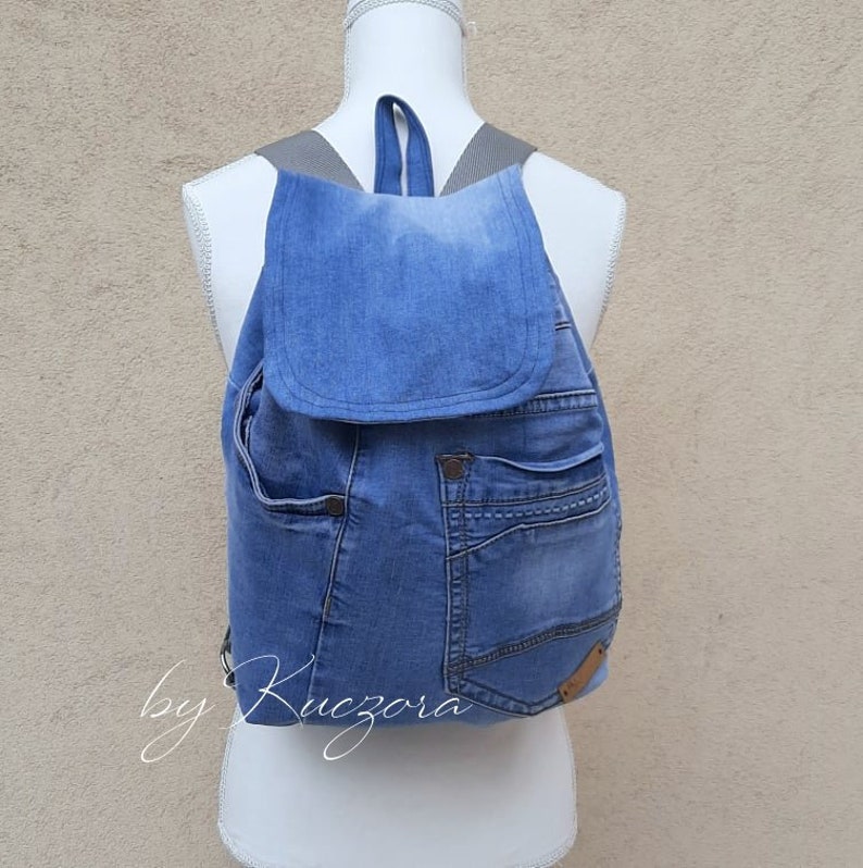 Denim / Jeans Backpack / Rucksack - Etsy