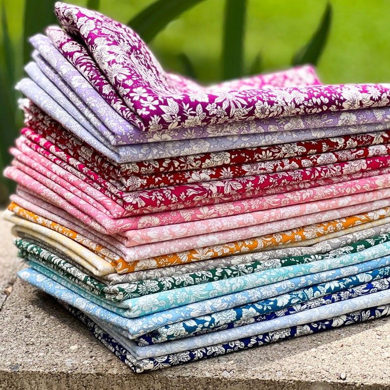 Emily Belle Florals, Liberty of London Fat Quarter Bundle, Colour Way A ...
