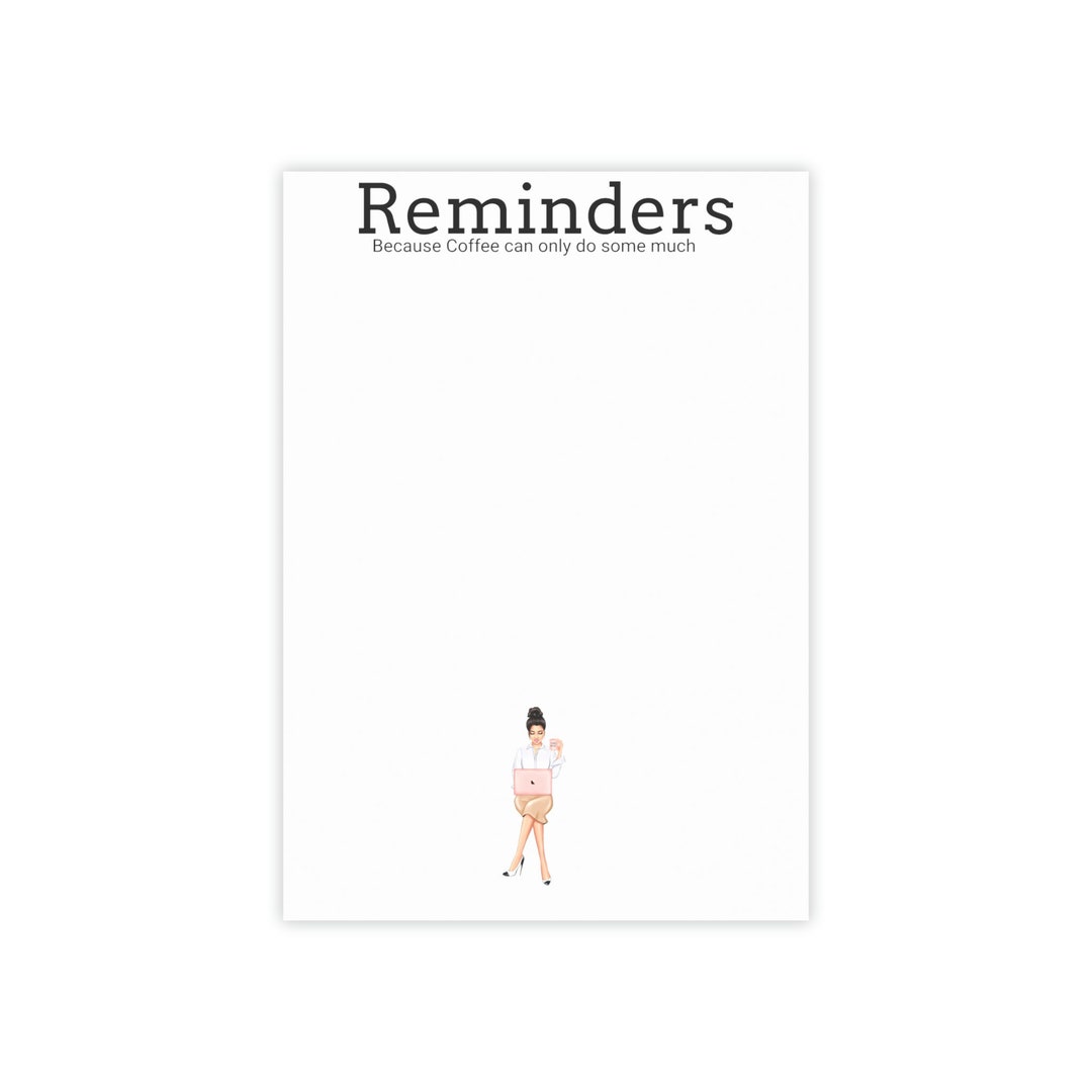Reminders Post-it® Note Pads, Girl Boss Notepad, Office Notepad, Post ...