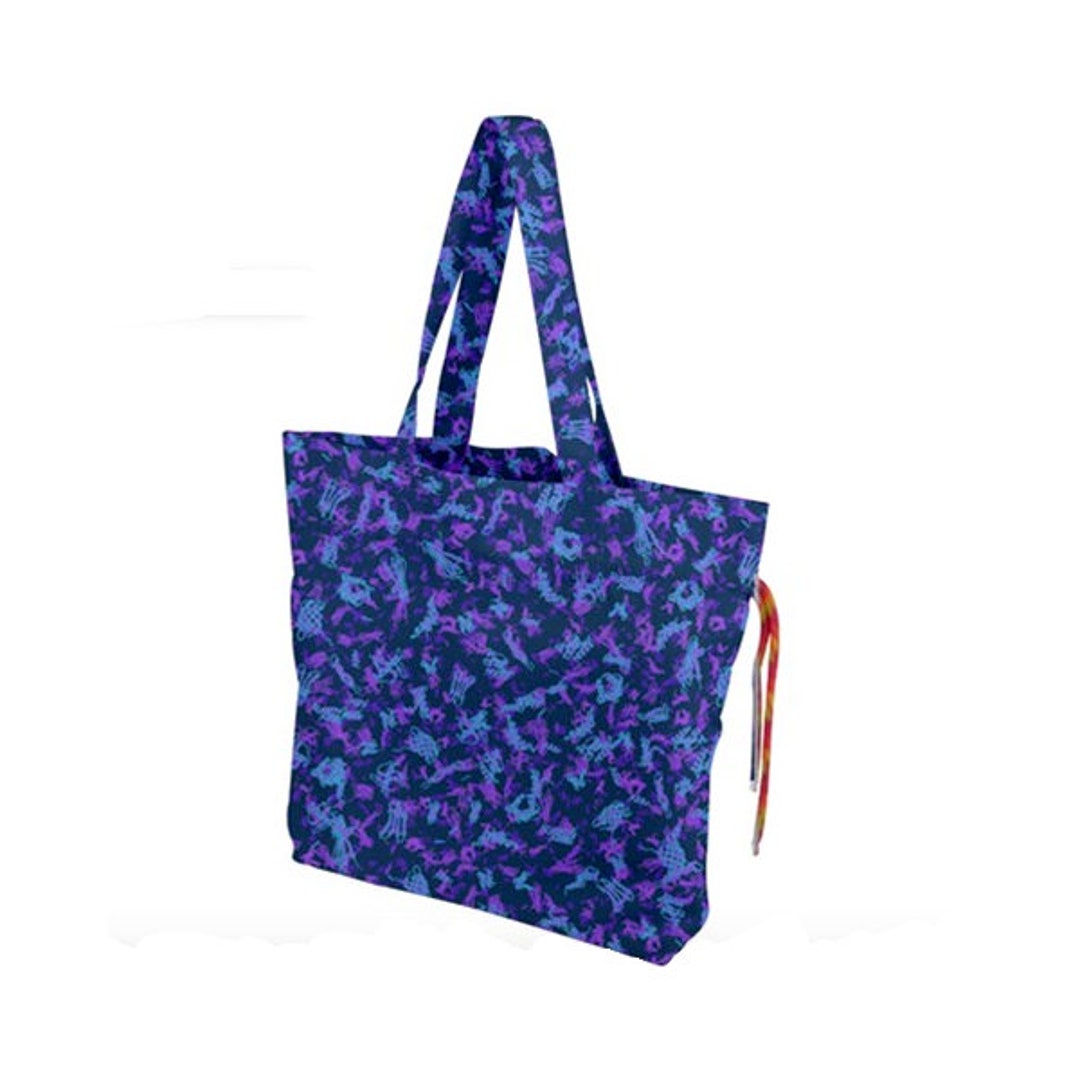 Purple Protein Shapes Drawstring Heavyweight Tote Bag - Etsy