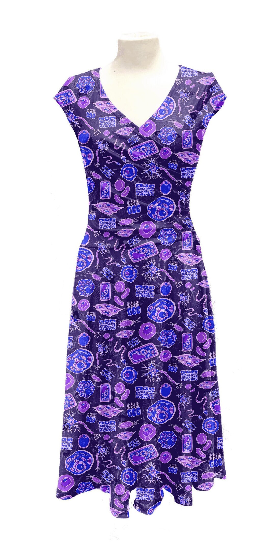 Cell Types Biology Wrap Dress - Etsy