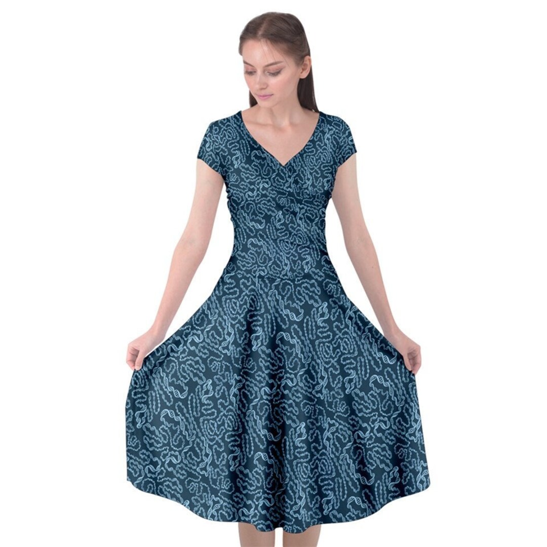 Continuous DNA Wrap Midi science Dress - Etsy