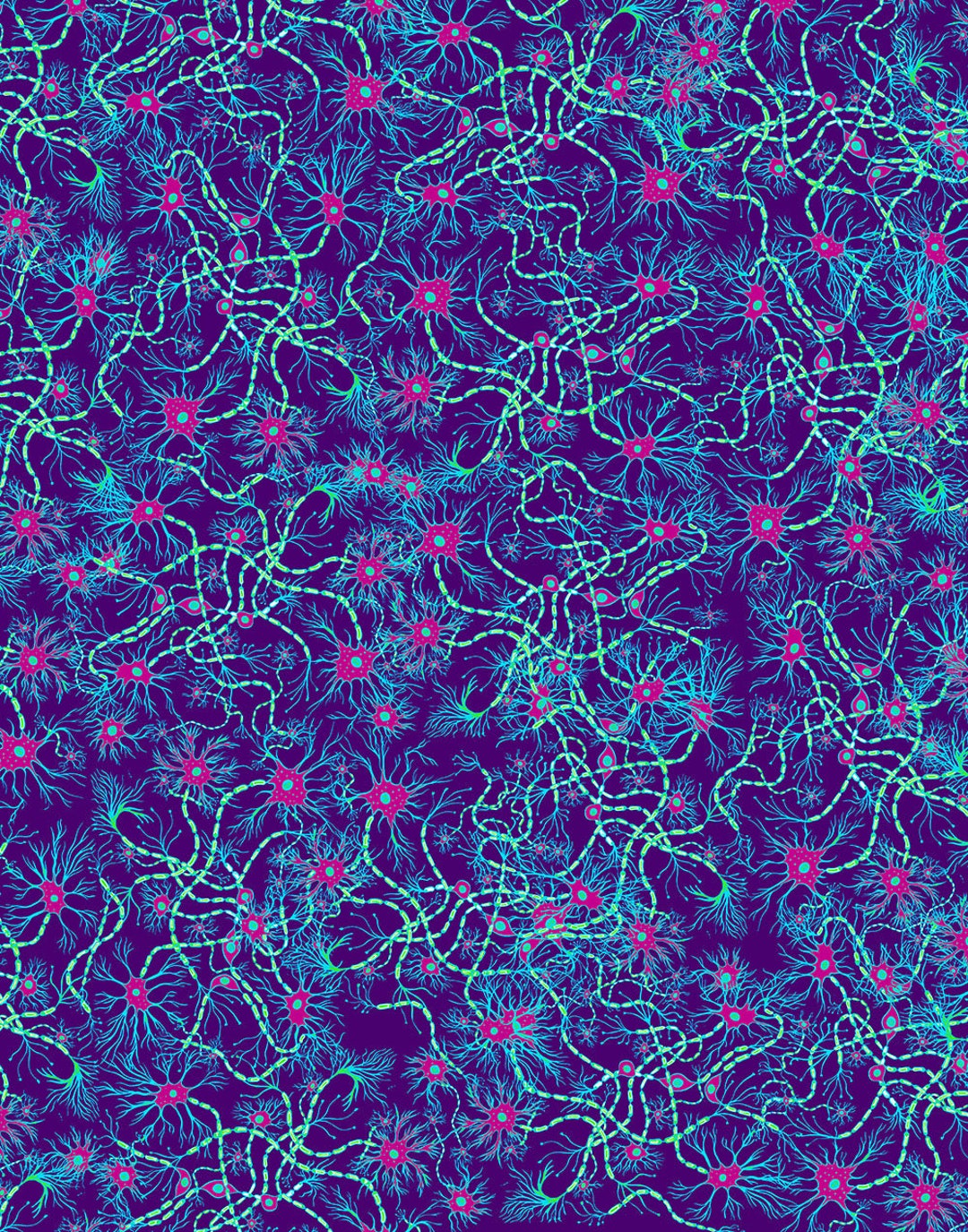 Purple Neurons Fine Art Print 11 X 14 Inches - Etsy