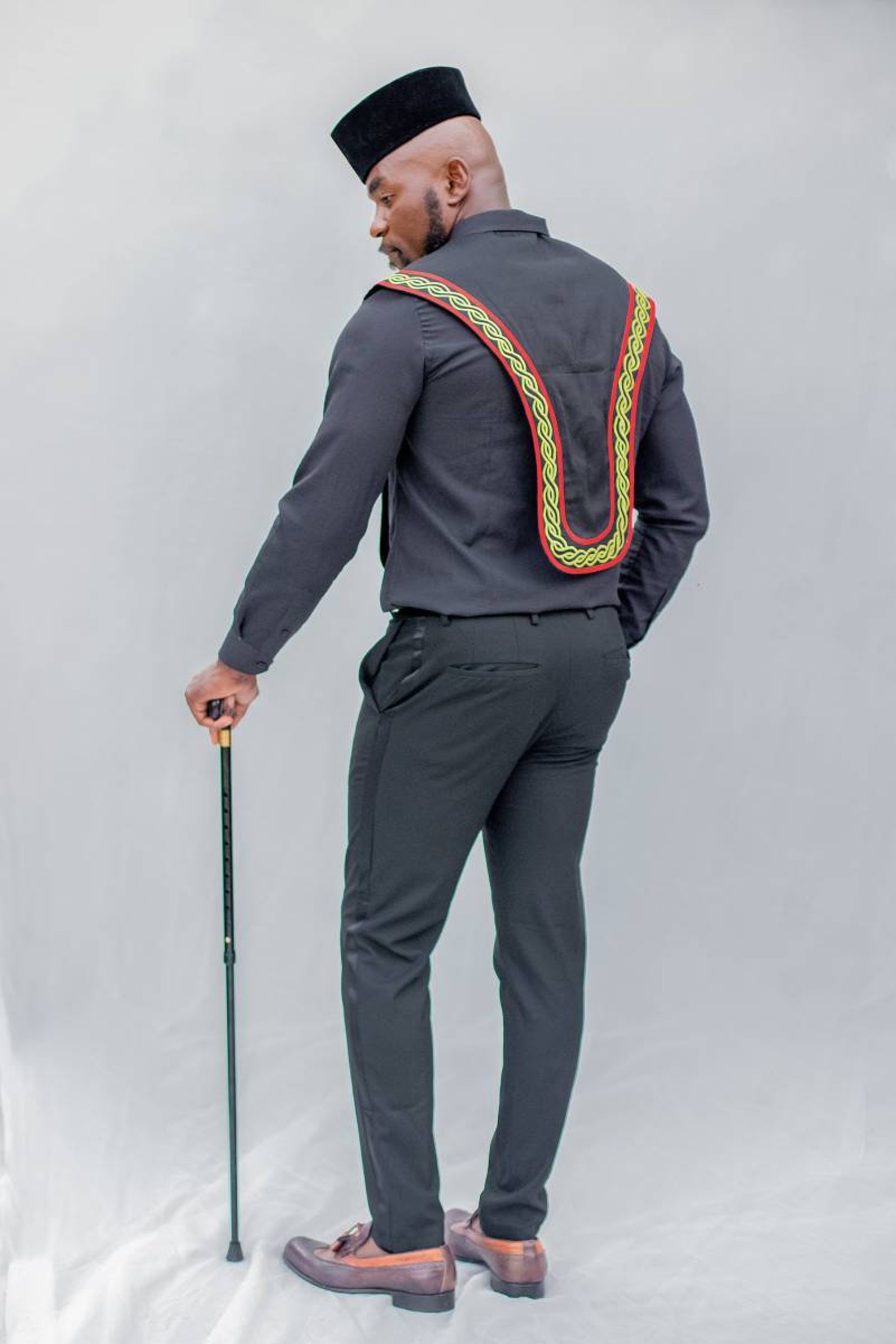 Handmade African Toghu Cape | Traditional Cameroon Embroidery ...