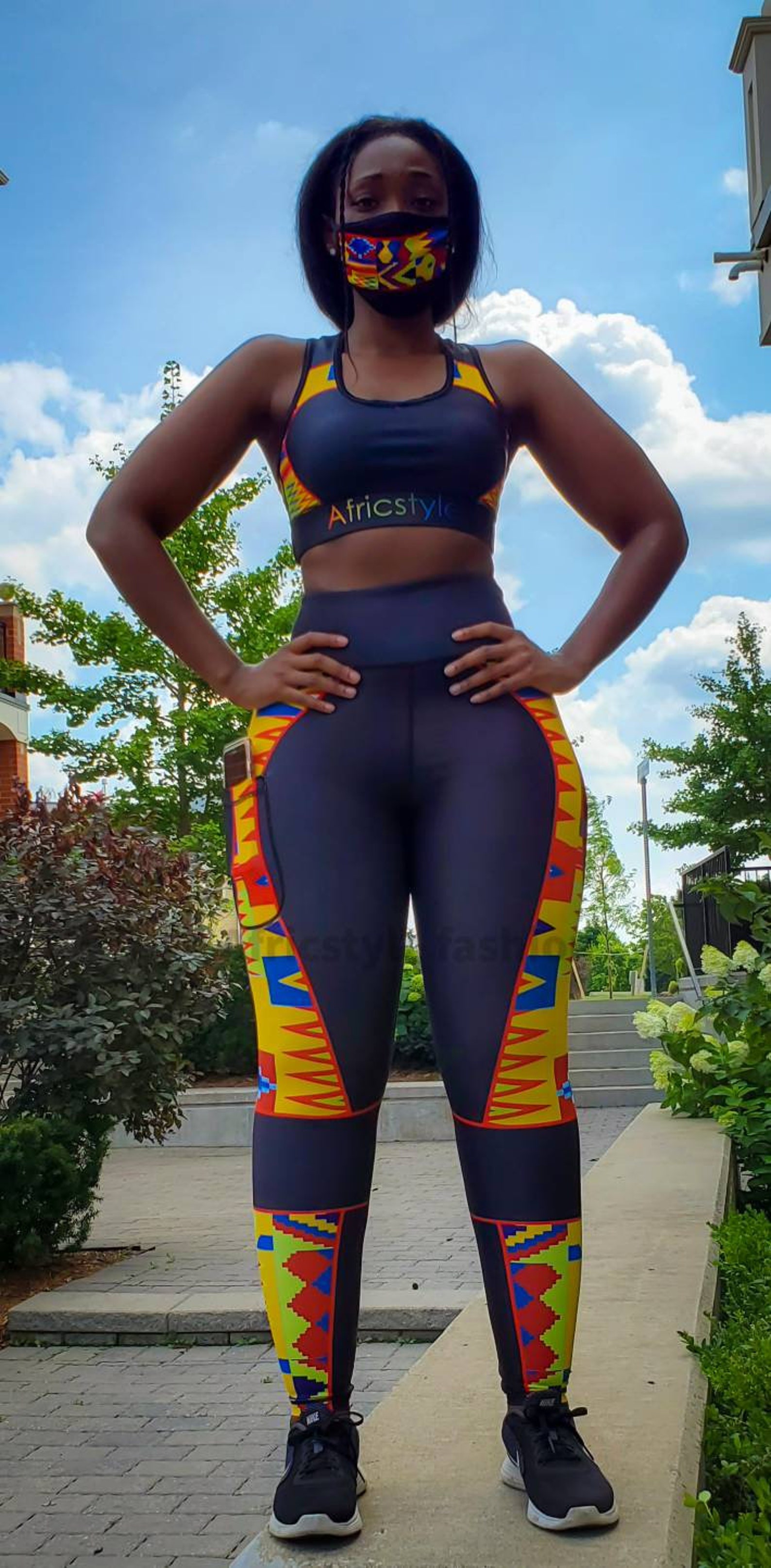 Kente Activewear African Print Activewear Dashiki Etsy