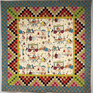 A Very Vintage Looking Circus Quilt - Etsy