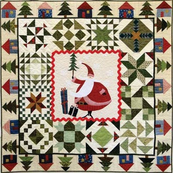 Santa Quilt Pattern - Etsy