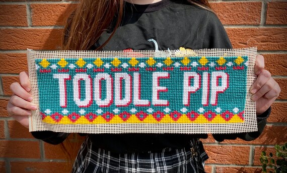 Toodle Pip cross stitch kit needlepoint kit tapestry kit. | Etsy