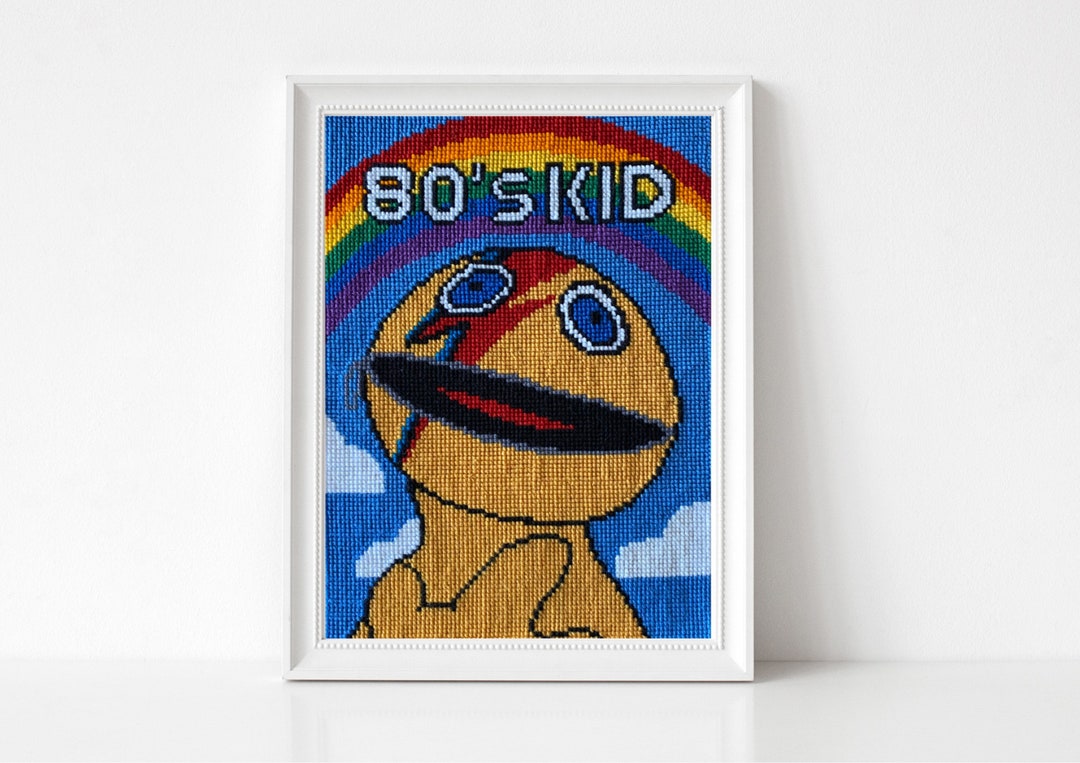 Zippy Rainbow Cross Stitch Kit, Needlepoint Kit. - Etsy